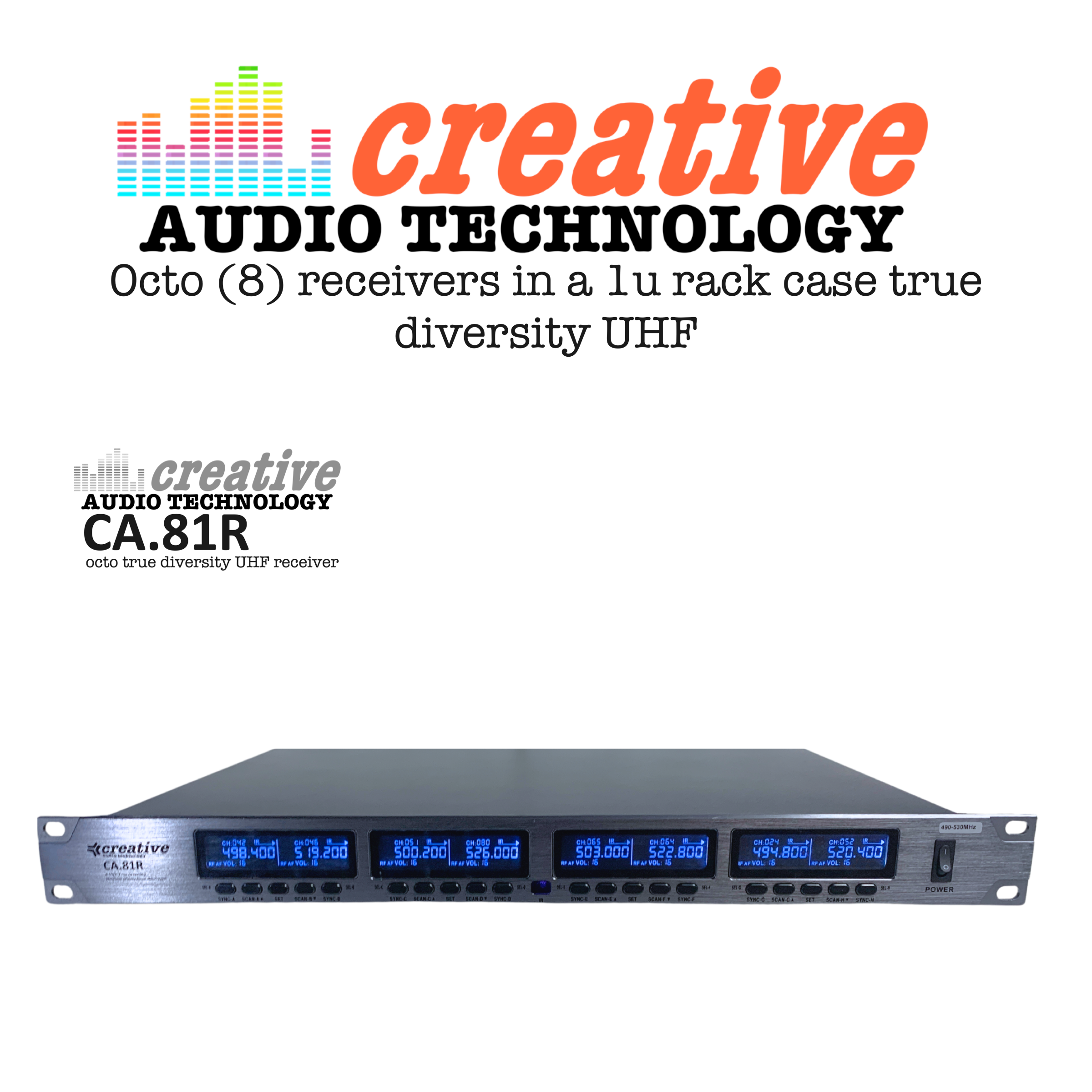 (C9) CA.81R 8ch Receiver only - Wireless Microphone System - Creative