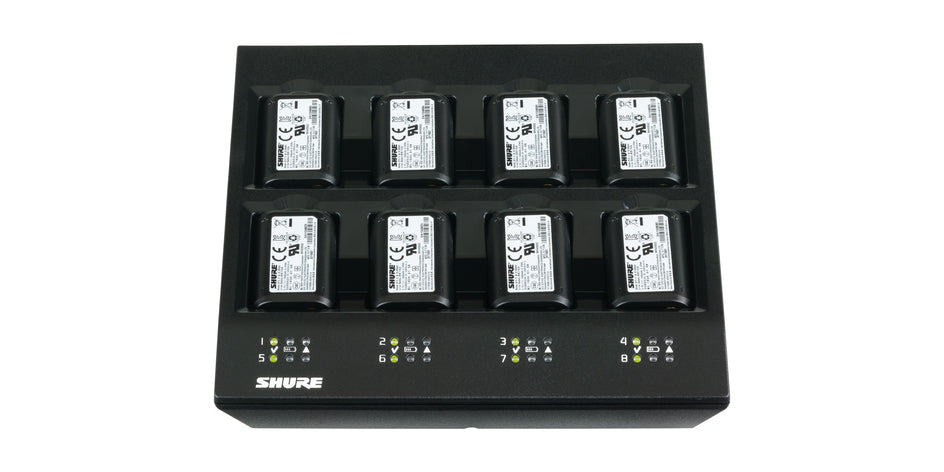(C91) Shure SBC800-US 8 bay Charger for SB900A Lithium Ion Battery - S