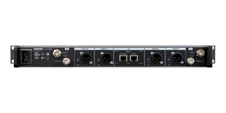 (C91) Shure ULXD4Q-Rack Mount Quad Digital over UHF Receiver from Shur